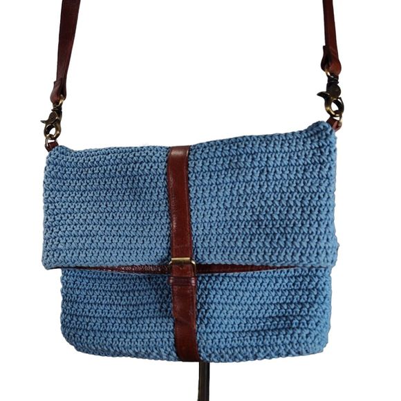 Anabaglish | Bags | Anabaglish Yolanda Crossbody Purse Blue Knit ...